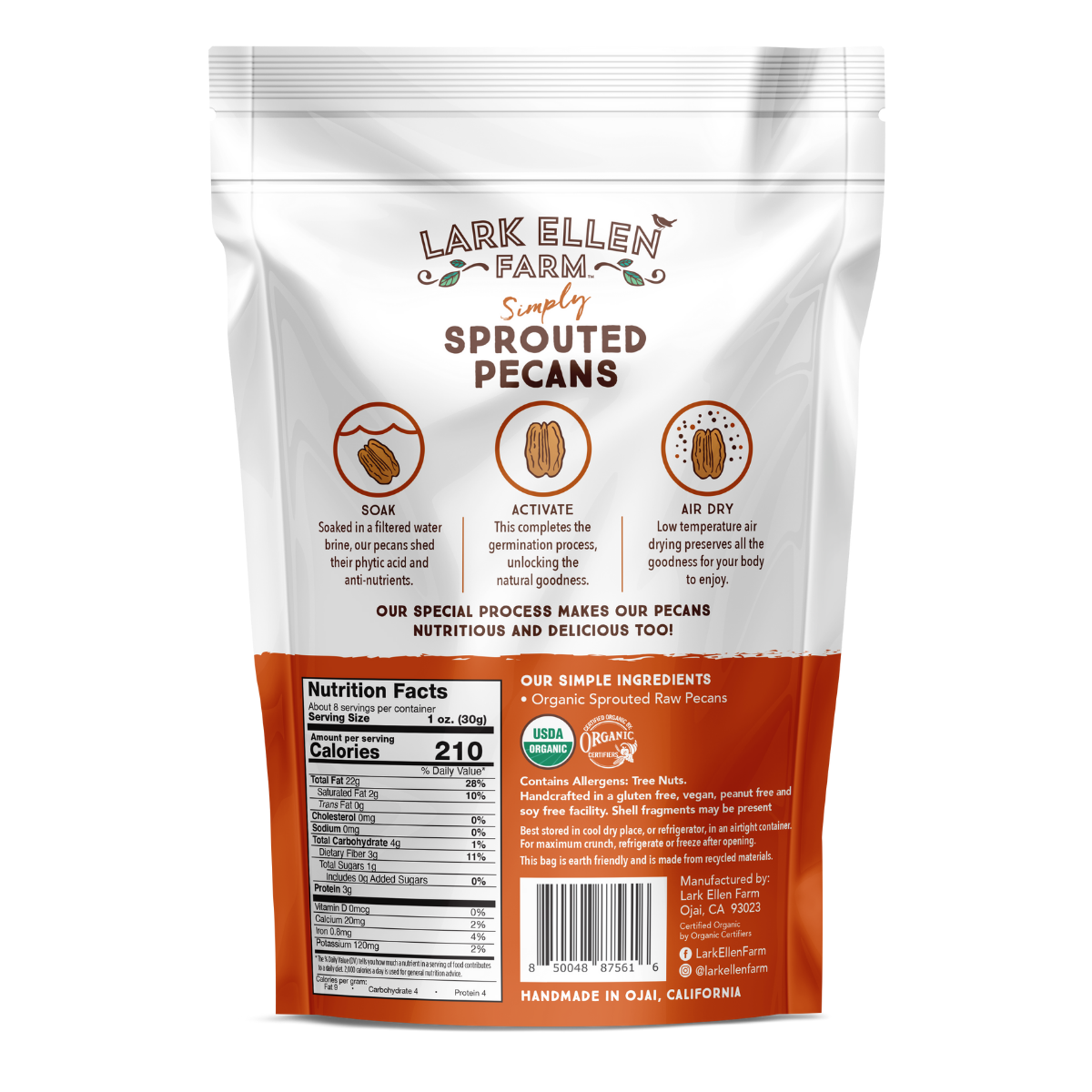 Pecans, Sprouted Organic – Lark Ellen Farm